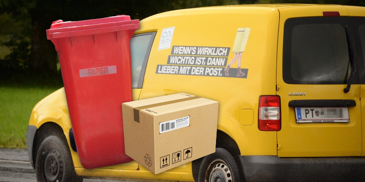 Postbote legt Paket in Tonne ab, Müllabfuhr entsorgt es ...