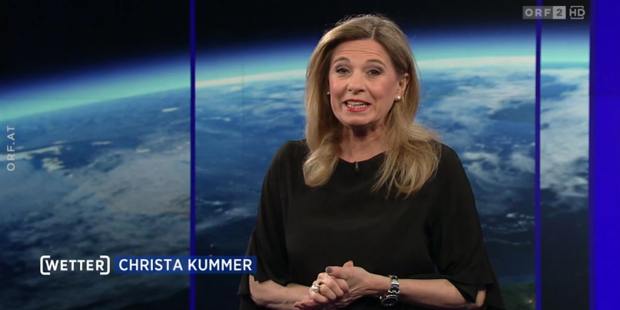 BILDSTRECKE: Überraschung bei Wetter-Ansage von ORF-Lady Christa Kummer ...