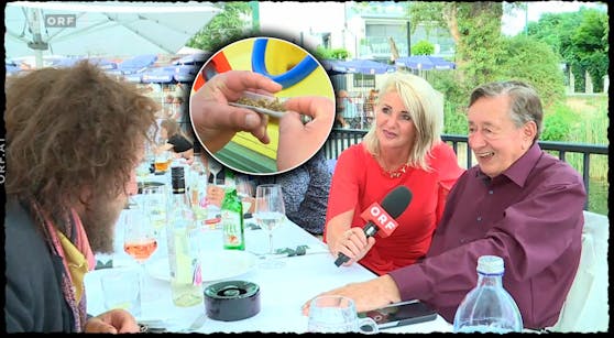 Lugner bekommt von ORF-Reporter Joint geschenkt - People | heute.at