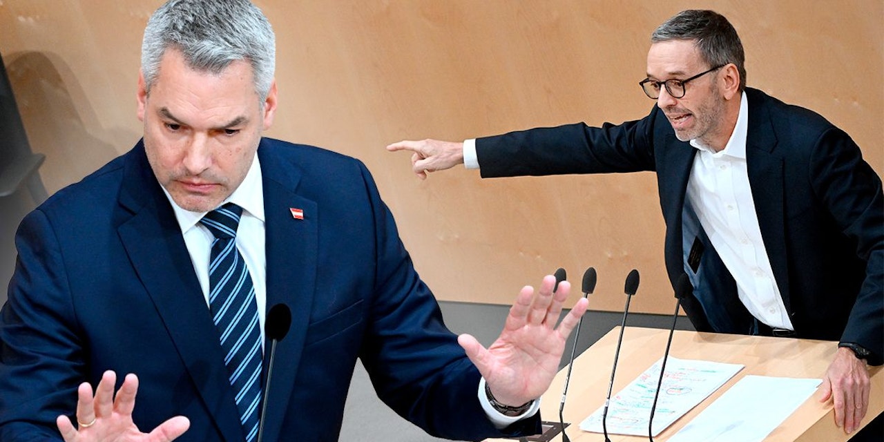 Politik – "Dumm", "Unsinn" – Herbert Kickl fetzt sich mit Nehammer ...