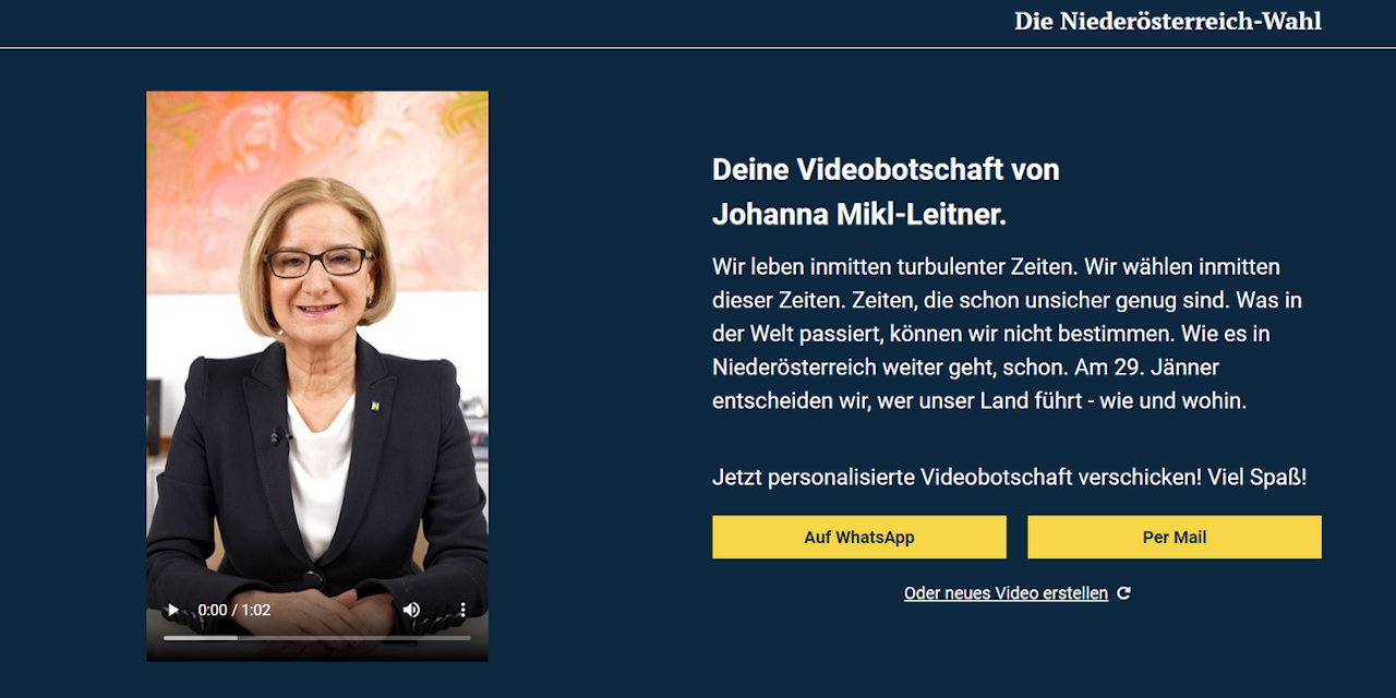 Niederösterreich – Persönliche Videobotschaft von Mikl-Leitner geht viral | Heute.at
