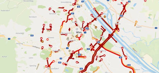 Kompletter Kollaps – drei Stunden Stau vor Wien - Wien | heute.at