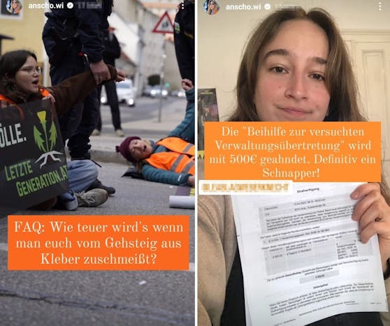 Frau wirft Klima-Klebern Uhu zu, kassiert 500 € Strafe - Leser | heute.at