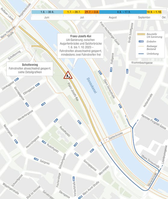 Ab Juni Staualarm am Kai, U4 im Juli geteilt unterwegs - Wien | heute.at