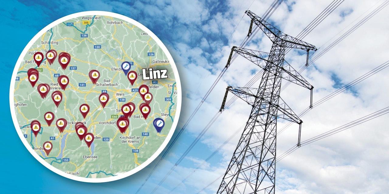 Oberösterreich – Nach heftigen Unwettern – Karte zeigt, wo Strom weg ...