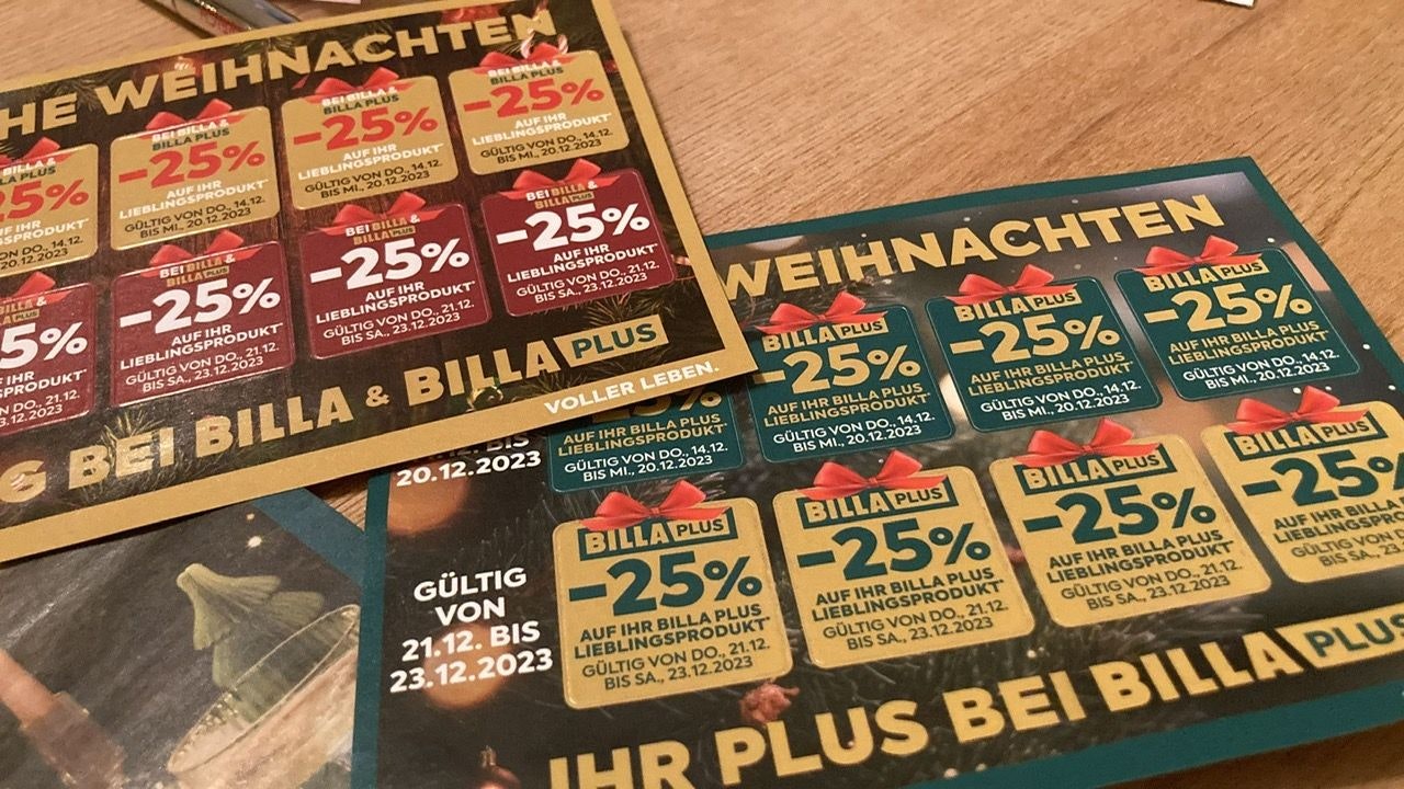 Niederösterreich – X-Mas-Geschenk! Vier statt 3 Rabattpickerl bei Billa ...