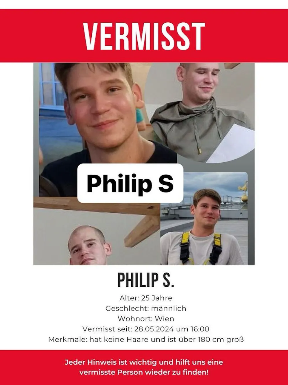 25-Jähriger vermisst – Große Sorge um Philip S.! Seit 9 Tagen fehlt ...