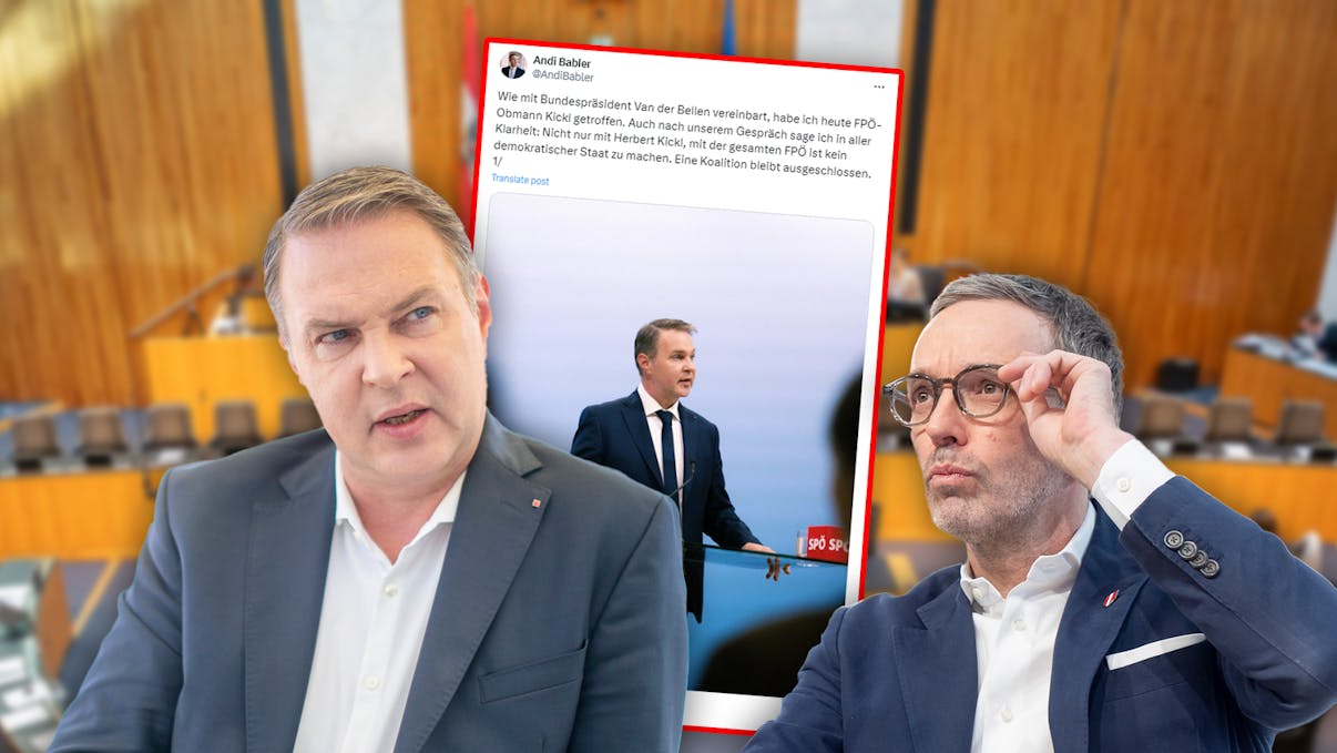 "Kein Staat zu machen" – Nur 30 Minuten – so lange sprach Kickl mit SPÖ-Chef | Heute.at