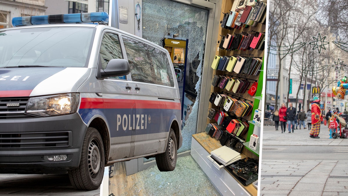 Scheibe eingeschlagen – Einbruch in Handy-Shop auf Wiener Mahü – Täter ...