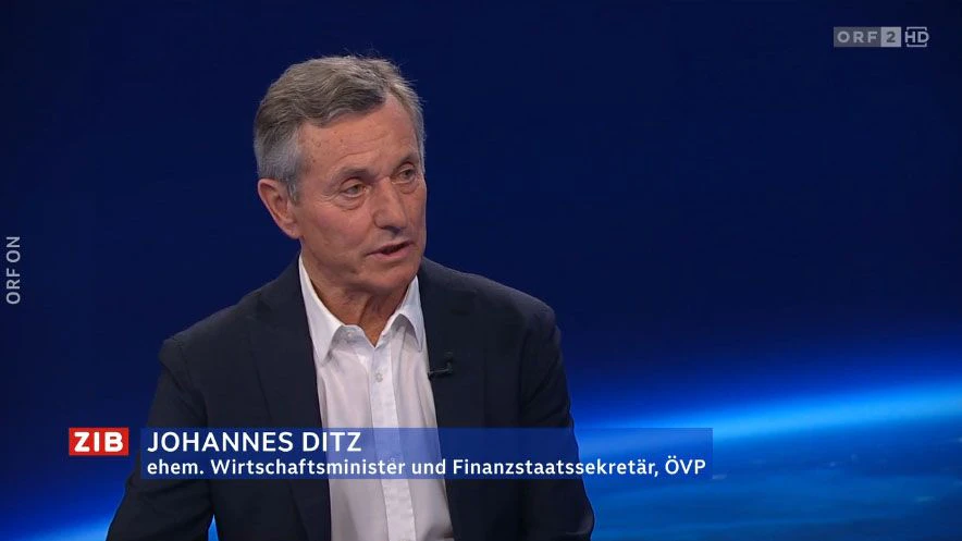 Bilder: Johannes Ditz in der ZIB2 mit Margit Laufer | Heute.at