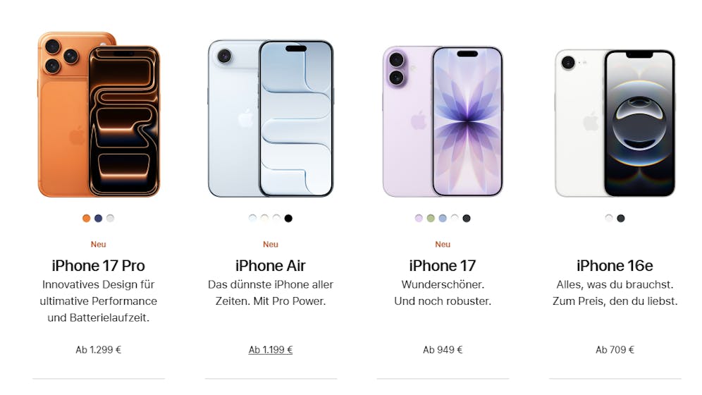 Ab 949 Euro – Das kosten die neuen iPhones – alle Preise und Details ...