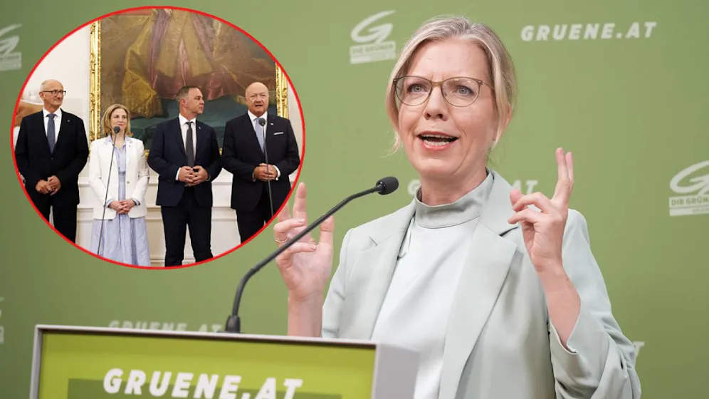 Grünen-Chefin Leonore Gewessler übt scharfe Kritik an den Ergebnissen ...